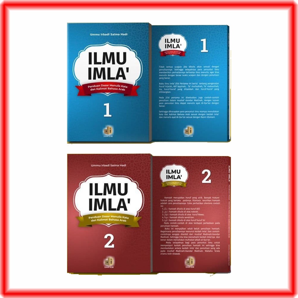 Jual Buku Ilmu Imla Jilid 1 2 Daar Ilmi Panduan Dasar Menulis Kata dan Kalimat Bahasa Arab ...