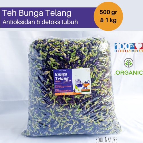 Jual Bunga Telang Kering 1 kg| Teh Biru Bunga Telang | Bunga Telang ...