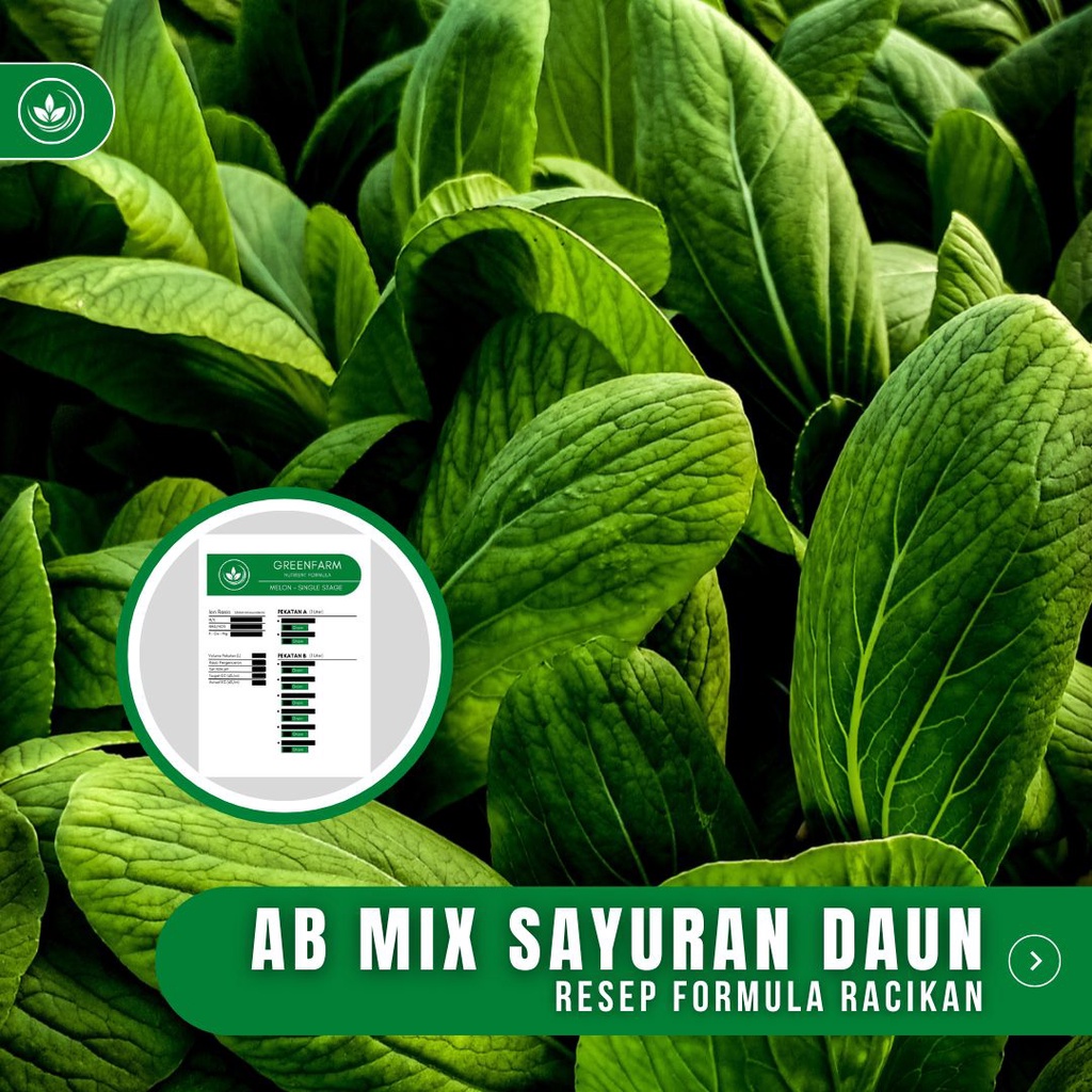Jual Resep AB Mix Sayur Daun Formula Racikan Nutrisi AB Mix Sayuran ...