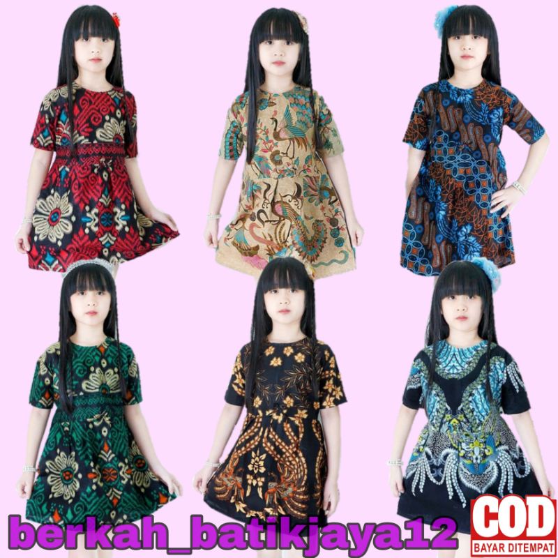 Jual DRESS BATIK ANAK PEREMPUAN - umur 2 sampai 10 Tahun - Motif batik ...