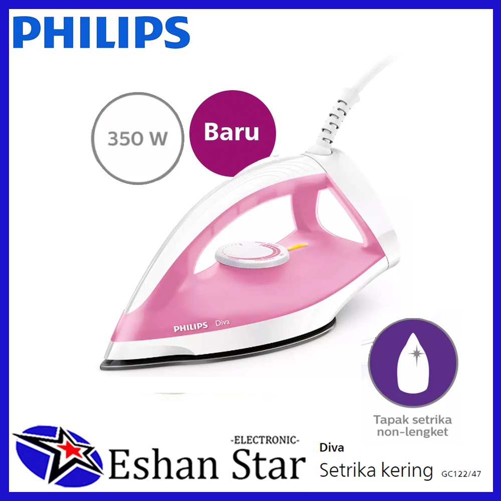 Jual Setrika Philips Diva GC122/47 - Pink | Shopee Indonesia
