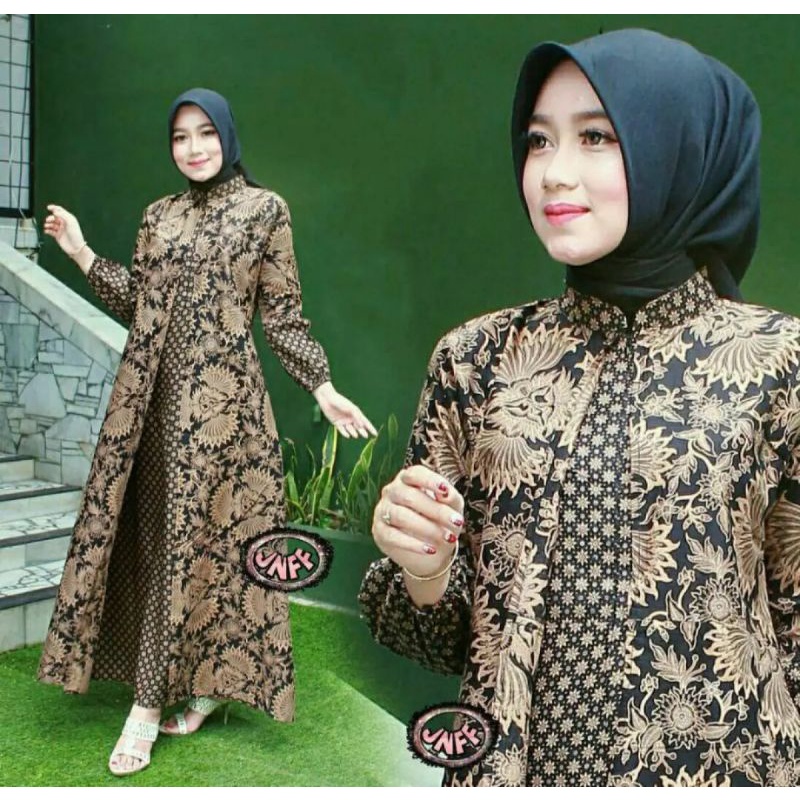 Jual Gamis Batik Jumbo Modern Premium atau Dress Muslim Gamis Batik ...