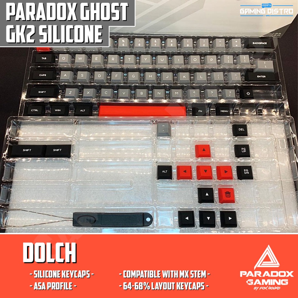 Jual Paradox Ghost Keycaps GK2 Silicone Dolch for Mechanical Keyboard ...