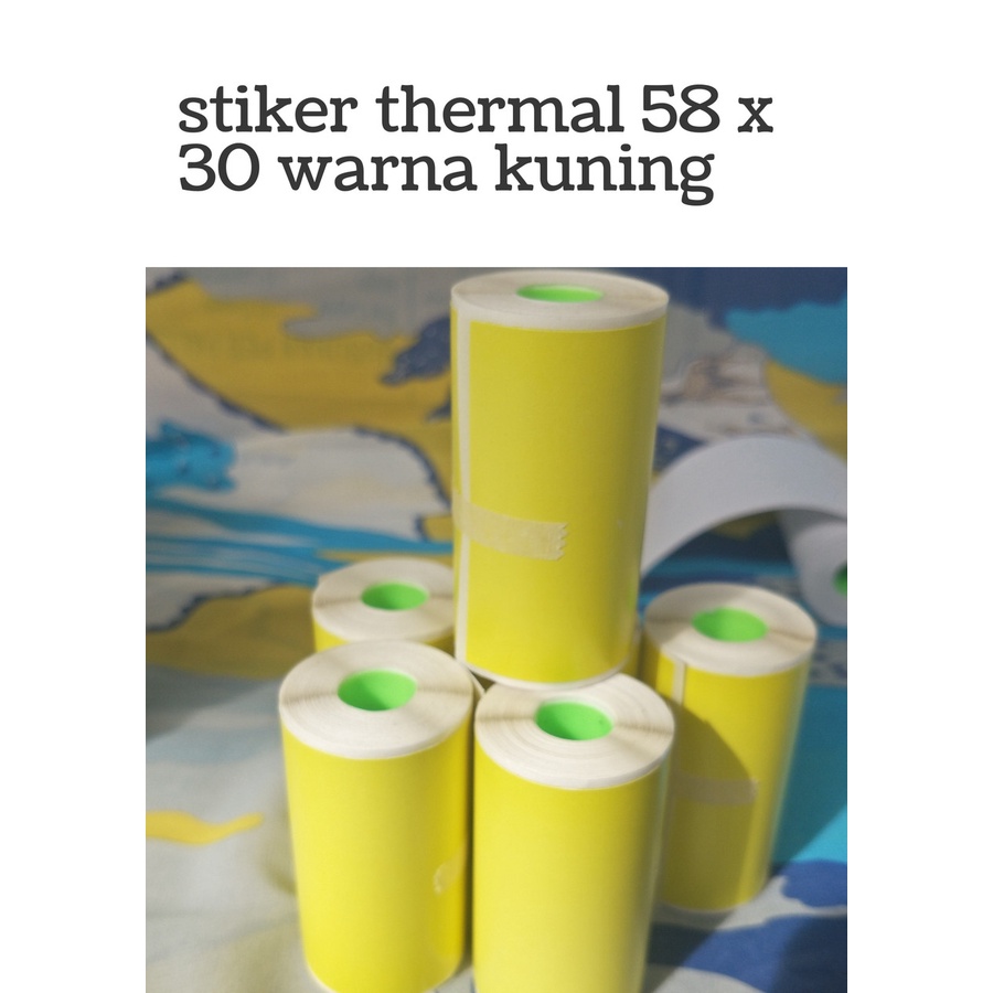 Jual Label Stiker Continuous Roll Thermal Sticker 57x30 57 x 30 mm ...