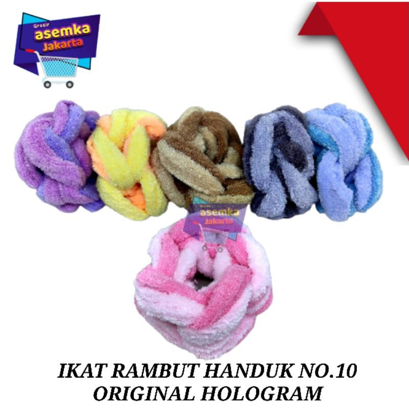 Jual Ikat Rambut 6pcs Donut Lilit Handuk Besar No.10 Tebal Grosir ...