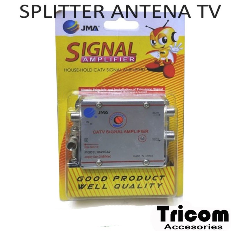 Jual Splitter Antena TV 2 cabang - Antena paralel CATV Signal Amplifier ...