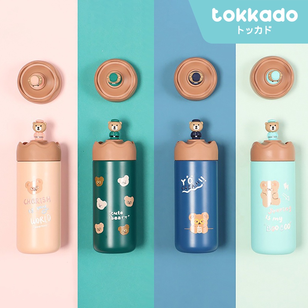 Jual TOKKADO Taro Tumbler Botol Minum Anak Stainless Vacuum Beruang ...