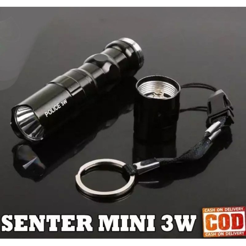 Jual SENTER SWAT MINI LED SUPER TERANG 3 WATT / SENTER POLISI SUPER ...