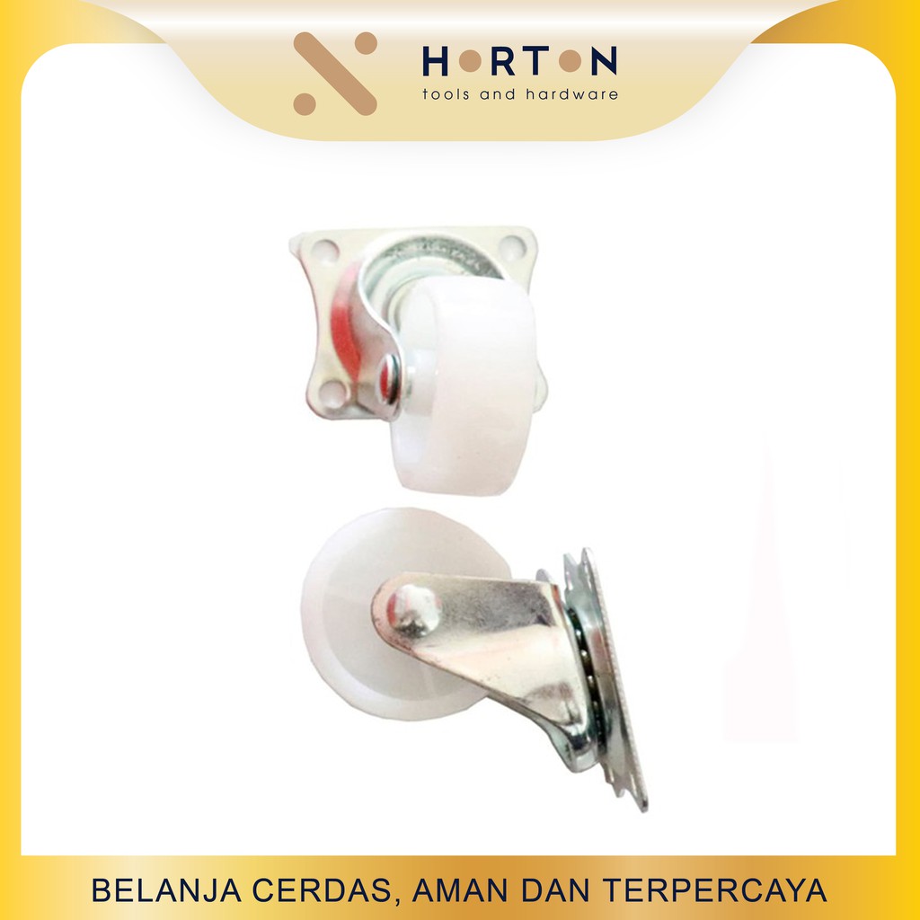 Jual Roda Trolley / Roda Kecil Putih Hidup / Roda PVC Putih 2" / Roda ...