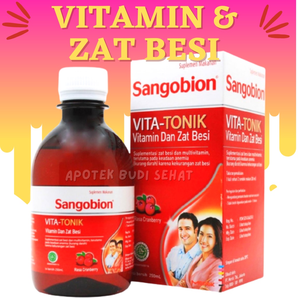 Jual Sangobion Vita tonik 40ml Vitamin Suplemen Multivitamin Obat ...
