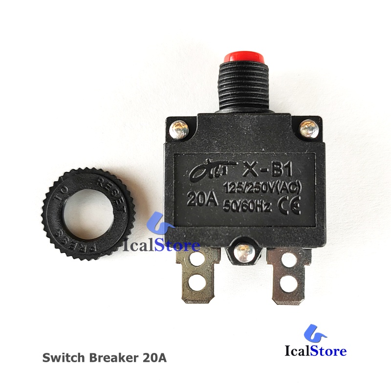 Jual Circuit Breaker 20 Ampere Push Button 20A Limit Switch | Shopee ...