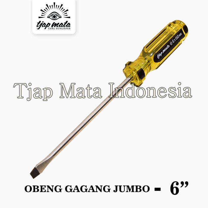 Jual TJAP MATA / CAP MATA Obeng Gagang Jumbo - 6" X 6 MM | Shopee Indonesia