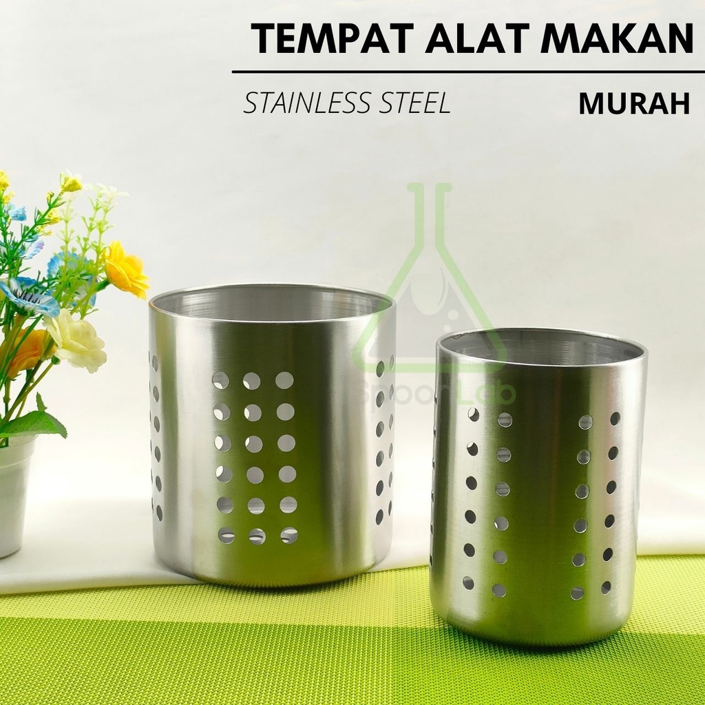Jual Tempat Sendok Garpu murah stainless steel tempat sedotan sumpit ...