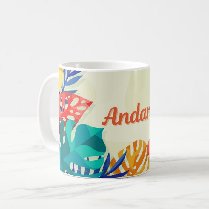 Jual Mug Keramik Tema Nuansa Tropis V06 Custom Name | Shopee Indonesia
