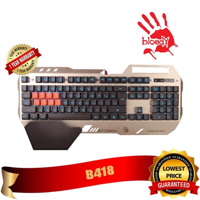 Jual Bloody Mechanical B418 8 Light Strike Gaming Keyboard | Shopee ...