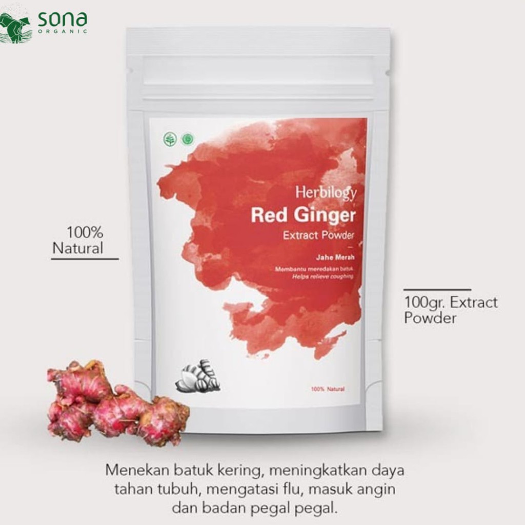 Jual Herbilogy Red Ginger (Jahe Merah) Extract Powder 100gr | Shopee ...