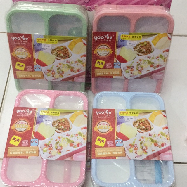 Jual lunch box 4 sekat yooyee | Shopee Indonesia