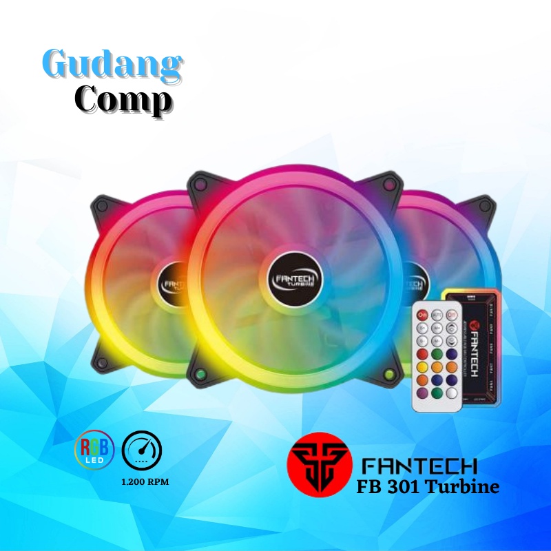 Jual Fantech TURBINE FB301 Fan Casing RGB 12cm dengan Remote Control ...