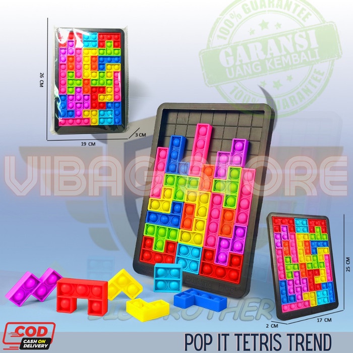 Jual Mainan POP IT Tetris Viral Puzzle Cube Fidget Relieve Squeeze ...