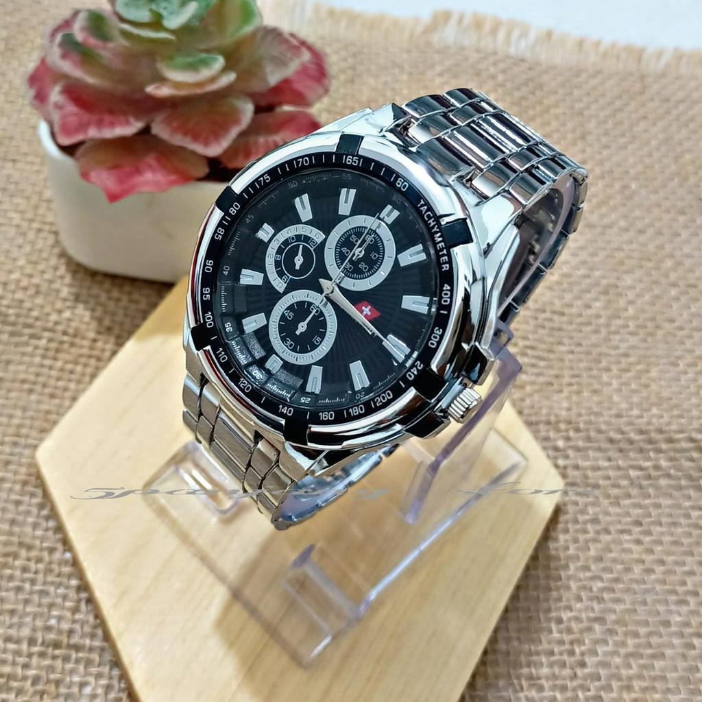 Jual 5panjang store Jam Tangan Pria Keren Mewah Rantai Silver Elegan ...
