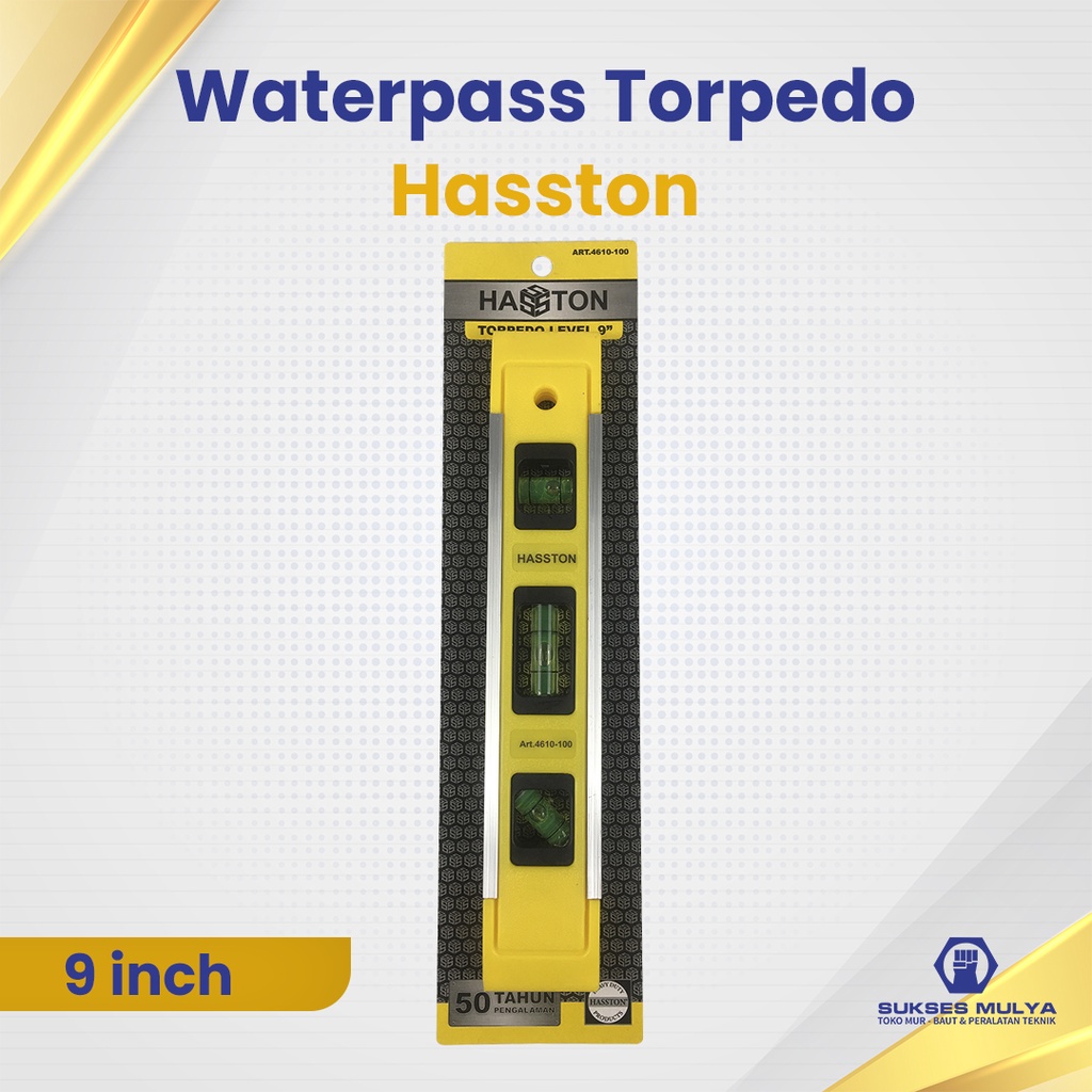Jual PROHEX HASSTON ART. 4610-100 Waterpas 9" Waterpass Torpedo Magnet ...