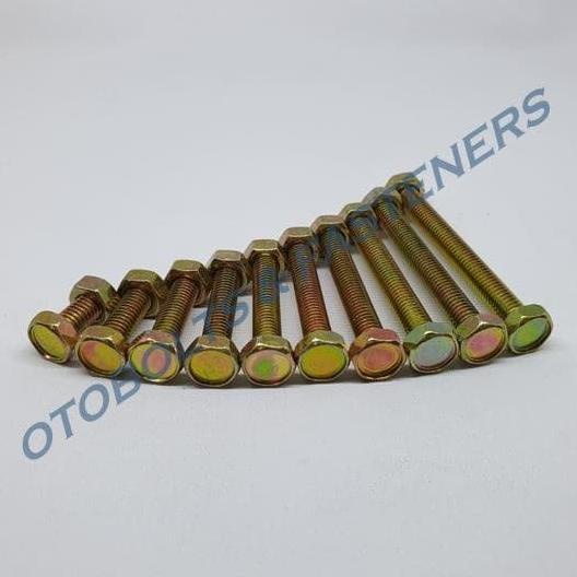 Jual Baut Mur Kuning 6x60 / Baut Kuning M6 / BMK / Baut Hex / Baut ...