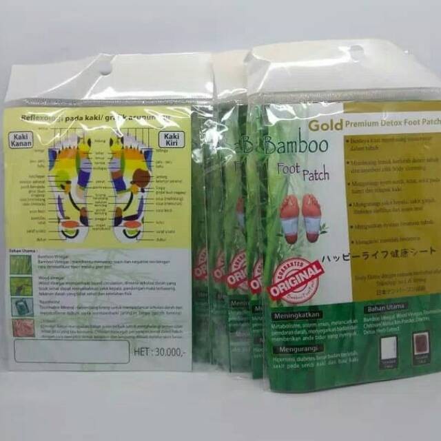 Jual Koyo Kaki Bamboo - Bambo Foot Patch - Gold - bambu - koyo bambo ...