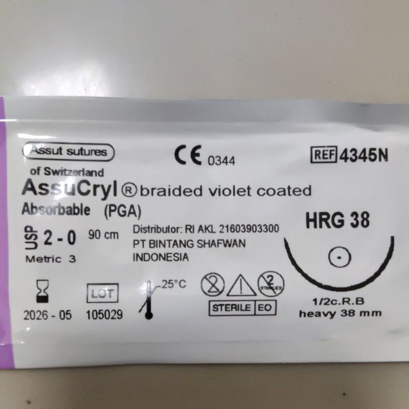 Jual Benang Operasi Assucryl 2/0 HRG 30 dan HRG 38 | Shopee Indonesia