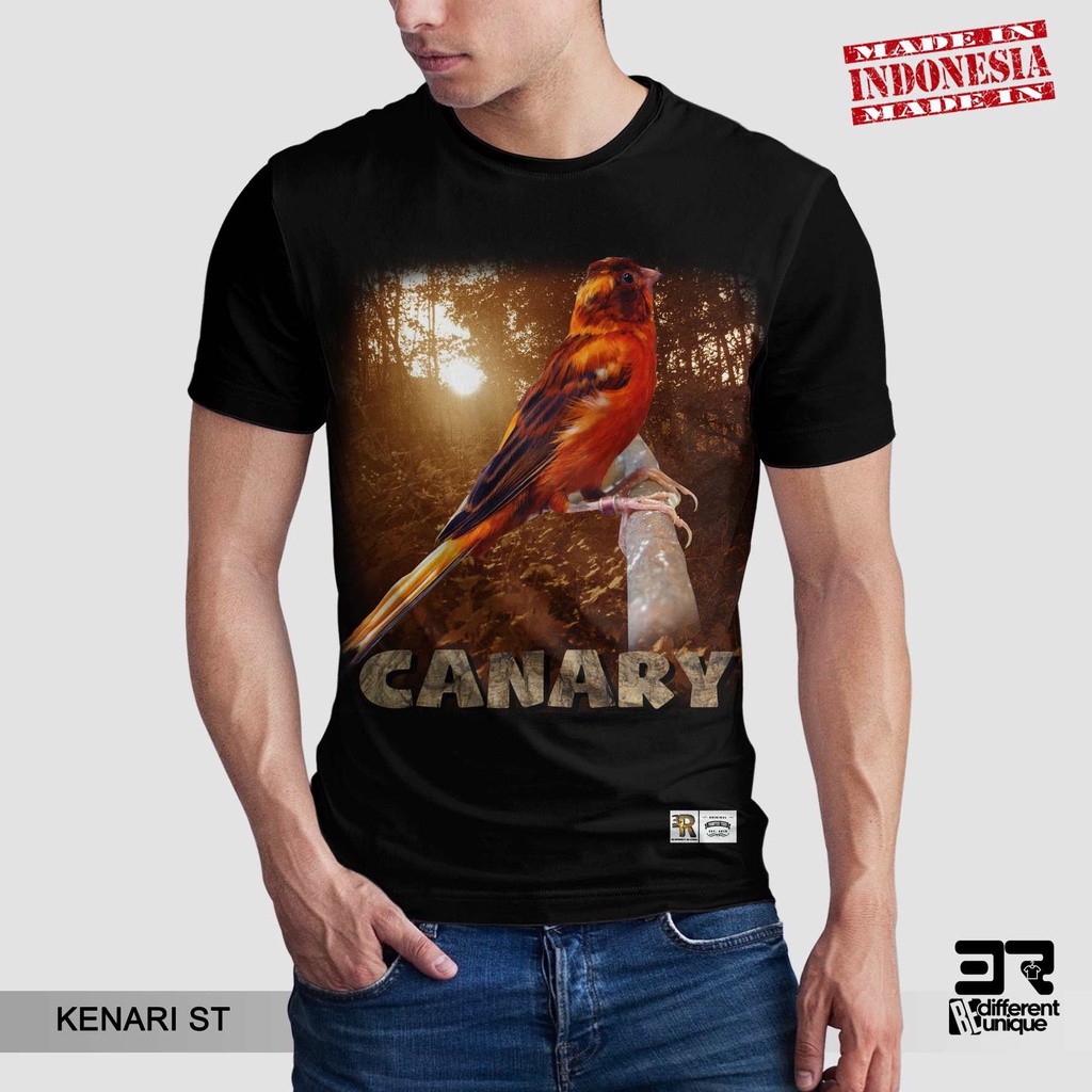 Jual [ COD ] KAOS DISTRO PRINTING GAMBAR BURUNG KENARI STI - BAJU HEWAN ...