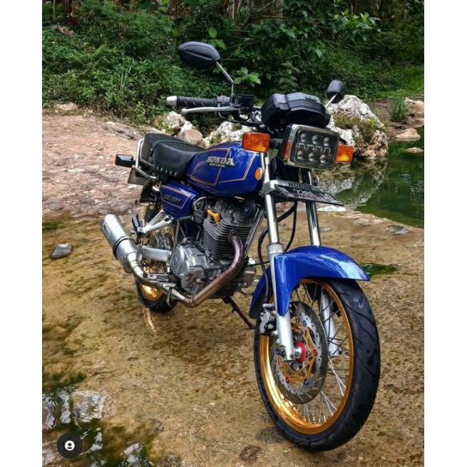 Jual Striping lis sticker standar ori honda Gl 100 Striping Gl 100 Biru ...