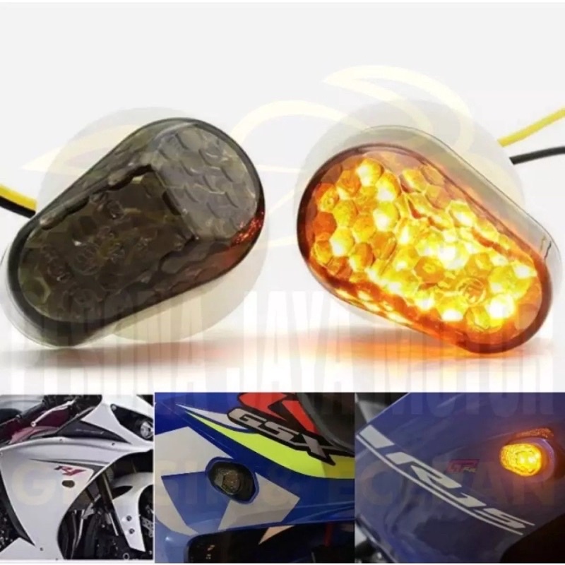 Jual Sein Tempel Lampu Sen Tempel LED Kotak Buat R15 V3/Cbr150r/Gsx150/R25/R15 V2/Ninja250 Karbu ...