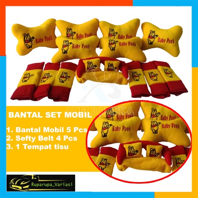 Jual MURAH Set Interior Mobil Karakter Bantal Mobil 13 in 1 Murah ...