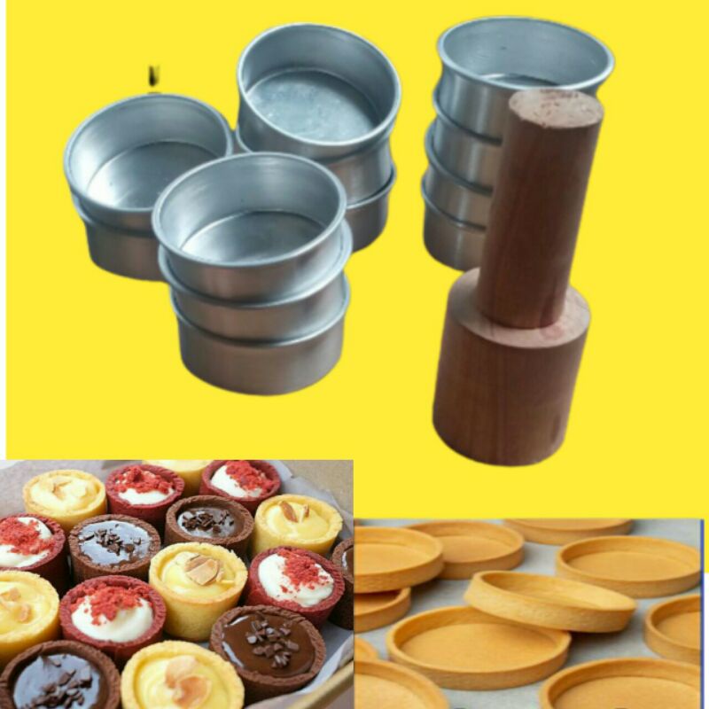 Jual Cetakan kue pie tart mini 12pcs bulat polos anti lengket cocok ...