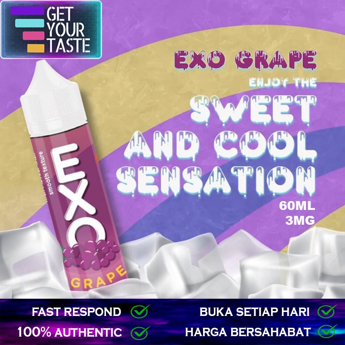 Jual Liquid Exo Grape by Exo Monk - Exotic Grape - 3mg 60ml | Shopee ...