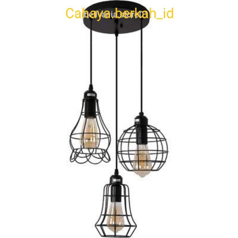 Jual Lampu Hias Gantung Minimalis Diamond Plafon Cafe Ruang Tamu Vintage modern | Shopee Indonesia