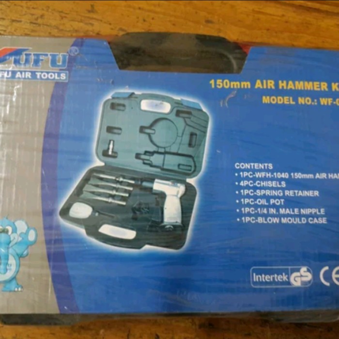 Jual Air Hammer Kit Set 150 mm WF-007 Chisel Mesin Bobok Angin WUFU Air ...