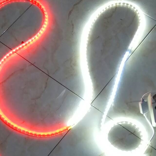 Jual LAMPU LED STRIP MERAH PUTIH PANJANG TOTAL 2 METER +ADAPTOR ...