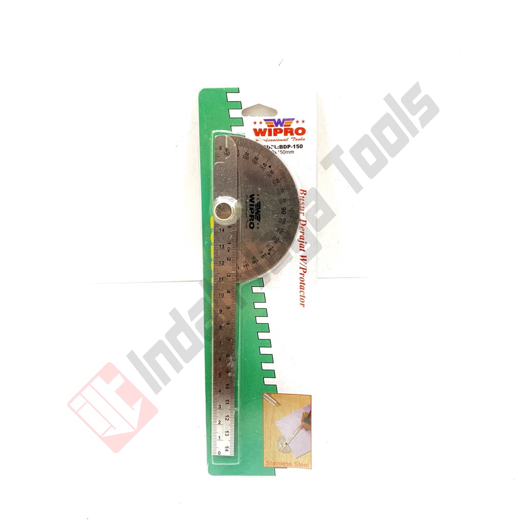 Jual WIPRO BDP-150 Busur Derajat 6 Inch Protractor Alat Ukur Sudut ...