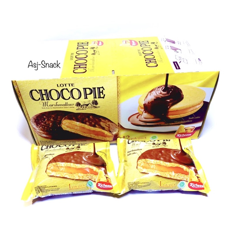 Jual New Produk Lotte Chocopie Keju ( 1box isi 12 pcs x @26g ) | Shopee ...