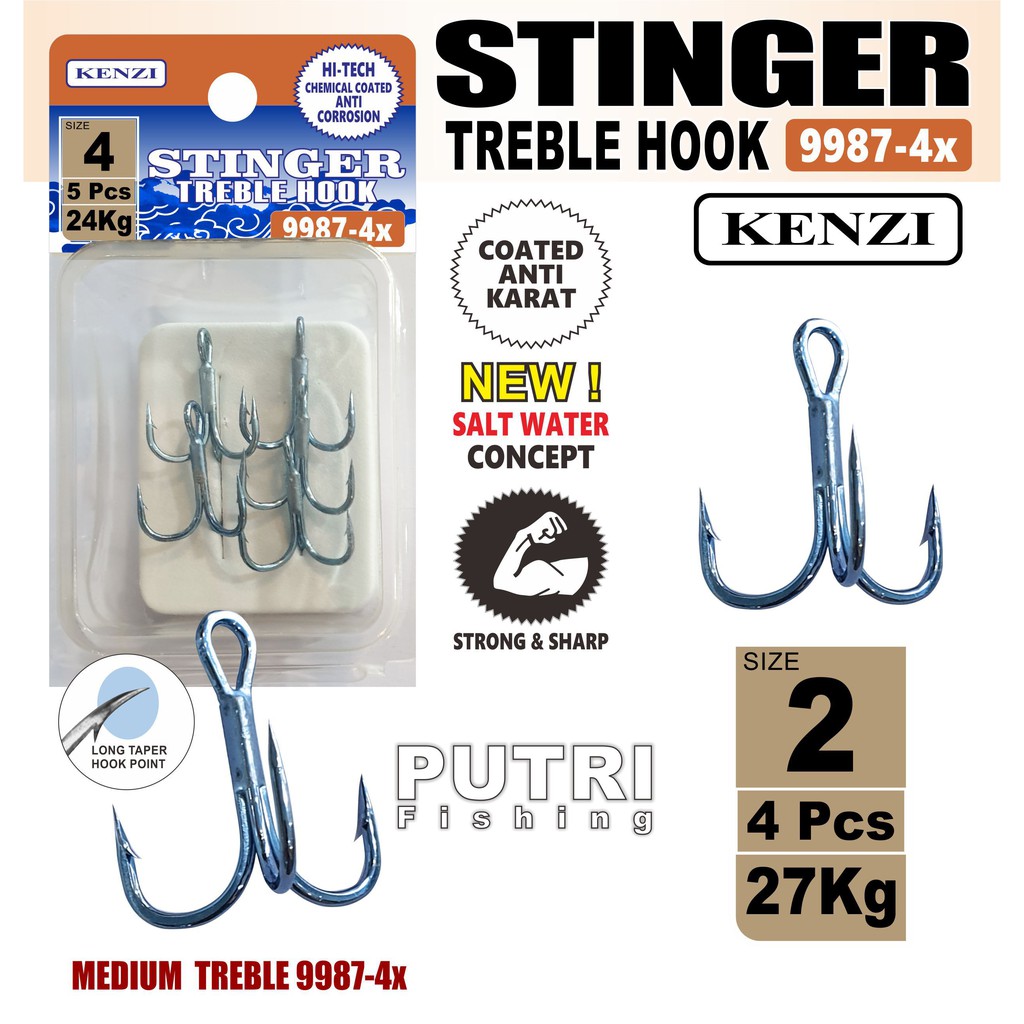 Jual MATA KAIL KENZI STINGER TREBLE HOOK 9987-4x | Shopee Indonesia