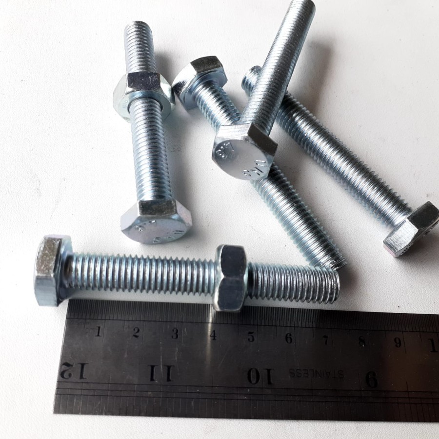 Jual BAUT MUR M10 X 70 PUTIH BMP M10X70 PANJANG 7CM 7 CM KUNCI 17 GALVANIZ GALVANIS | Shopee ...