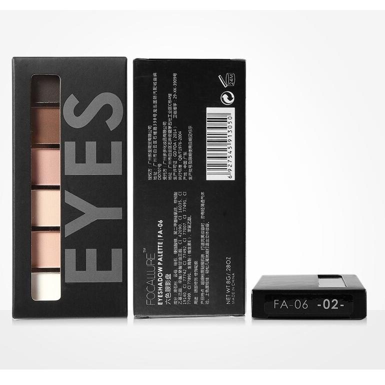 Jual Fitur utama FA 06 / FOCALLURE EYESHADOW PALETTE 6 COLOUR / EYE ...