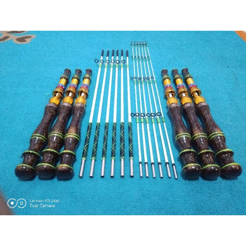 Jual pancing udang stik fiber gagang nibung 120 cm double socket ...