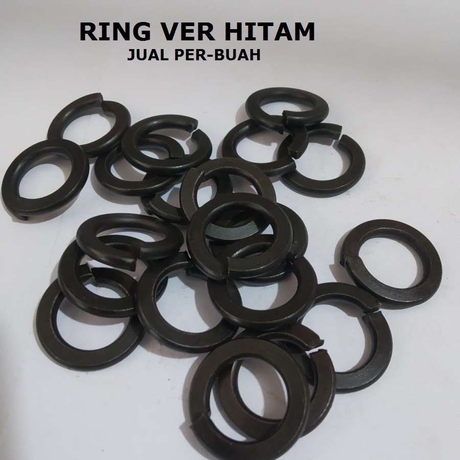 Jual Ring Ver Hitam 7/16 inch Ring Per 11 mm Pengunci Mur Baut Lock ...