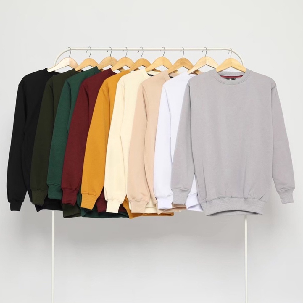 Jual SWEATER POLOS UKURAN M L XL XXL CREWNECK PREMIUM POLOS UNISEX ...