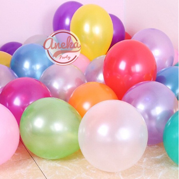 Jual Balon Latex Metalik 1 PACK ISI 50 Pcs / Balon Per Pack / Balon ...