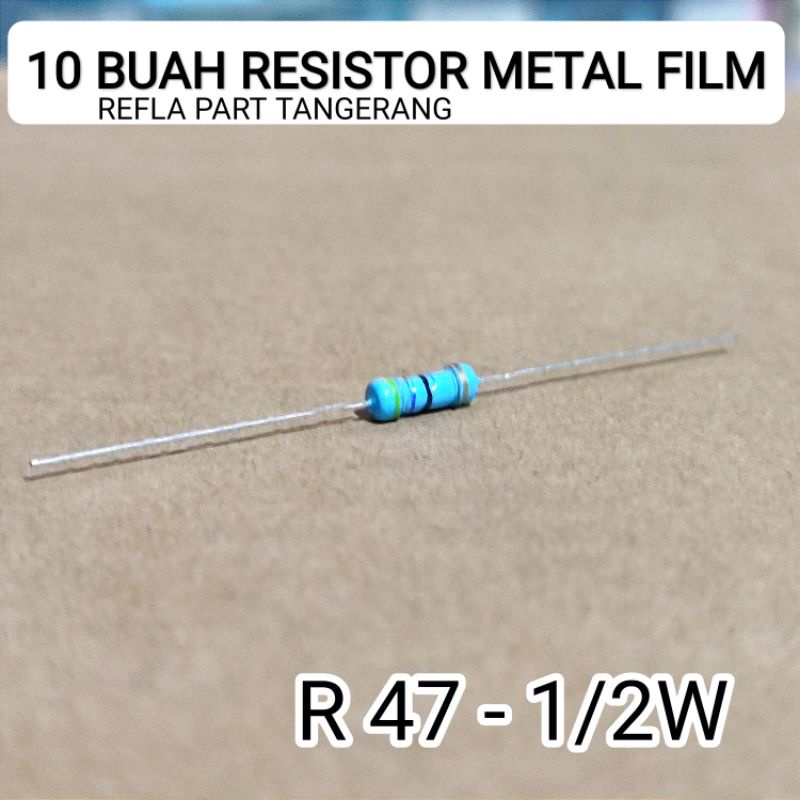 Jual 10 BUAH RESISTOR 47 OHM 1/2W MF 5% ROHS | Shopee Indonesia