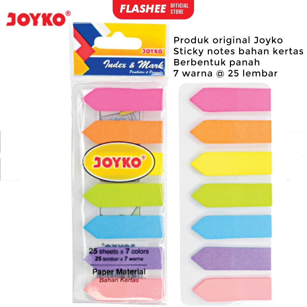 Jual Flashee Pembatas Penanda Panah Sticky Notes Joyko Index Mark Panah ...