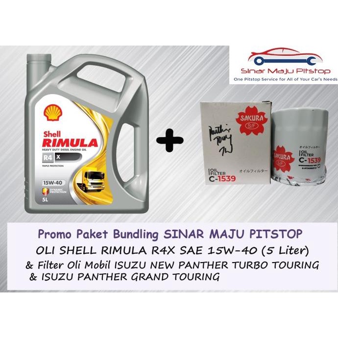 Jual Paket Oli Shell Rimula R4X 15W-40 & Filter Isuzu Panther Turbo ...