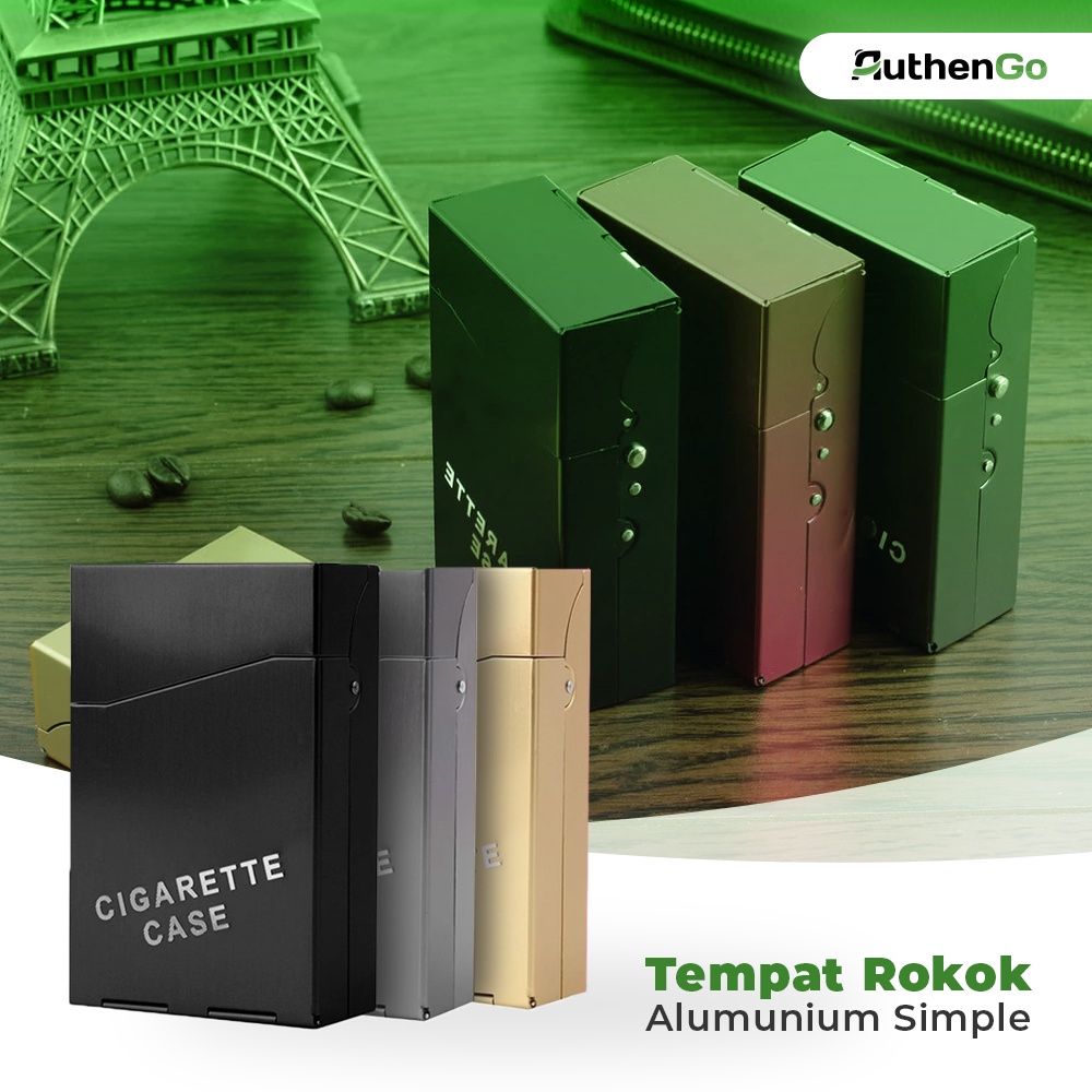 Jual Tempat Rokok Aluminium Simple Muat Banyak Kotak Wadah Penyimpanan ...